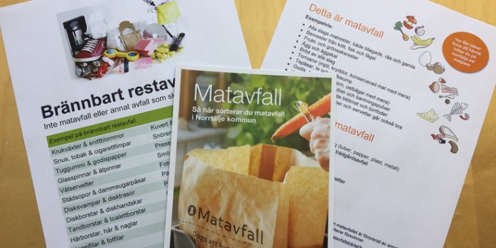 Skyltar, lathund och folder om matavfallssortering - Norrtälje Vatten ...